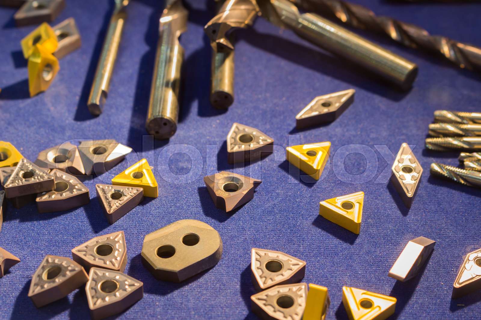 Cutting inserts for CNC machine ; | Stock image | Colourbox