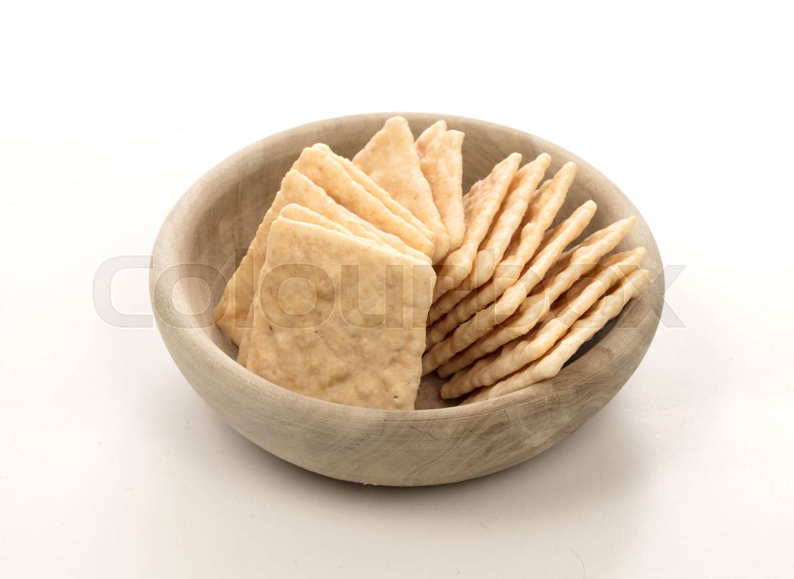 Simple square crackers isolated | Stock image | Colourbox