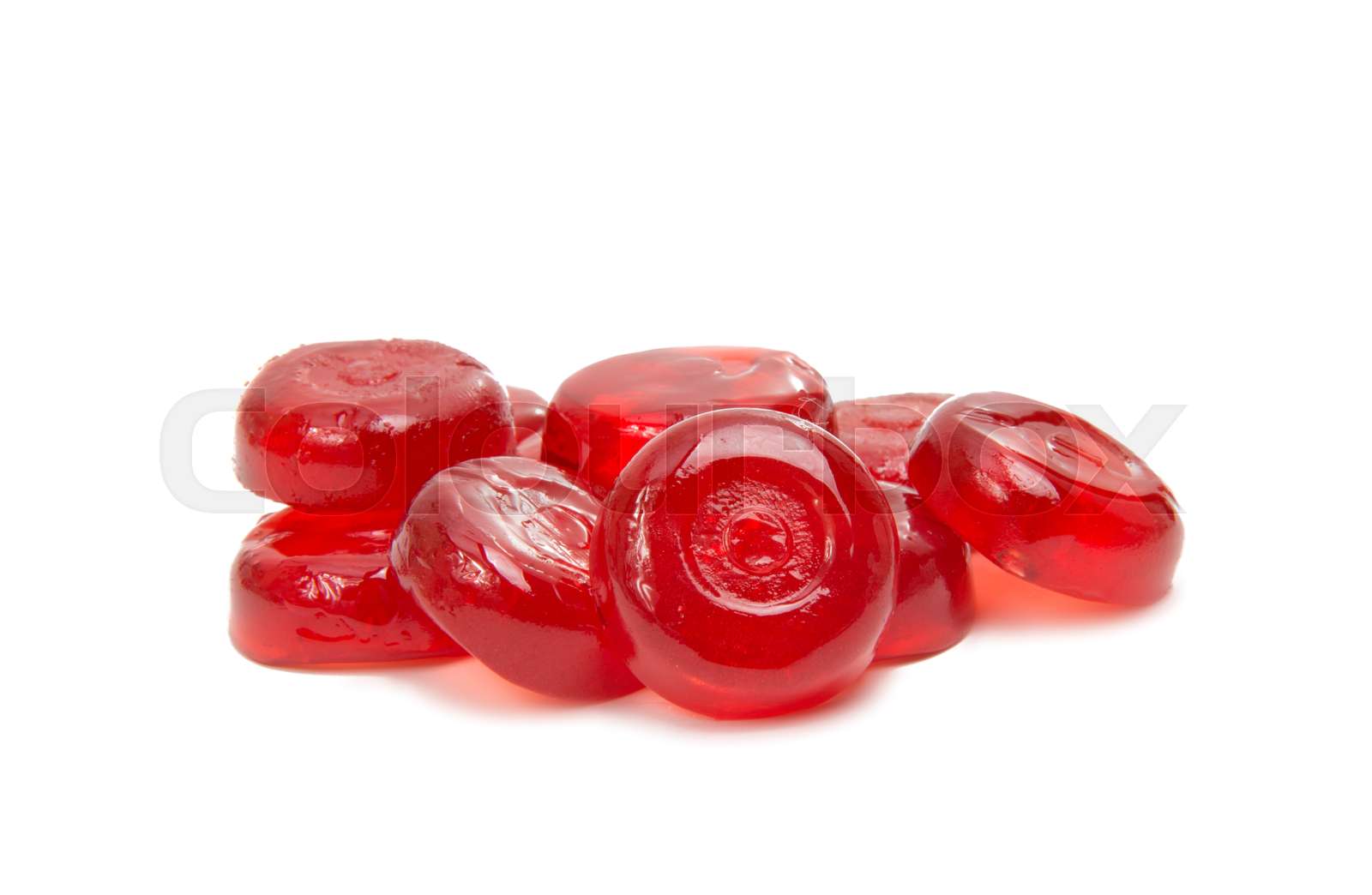 red lollipops isolated | Stock image | Colourbox