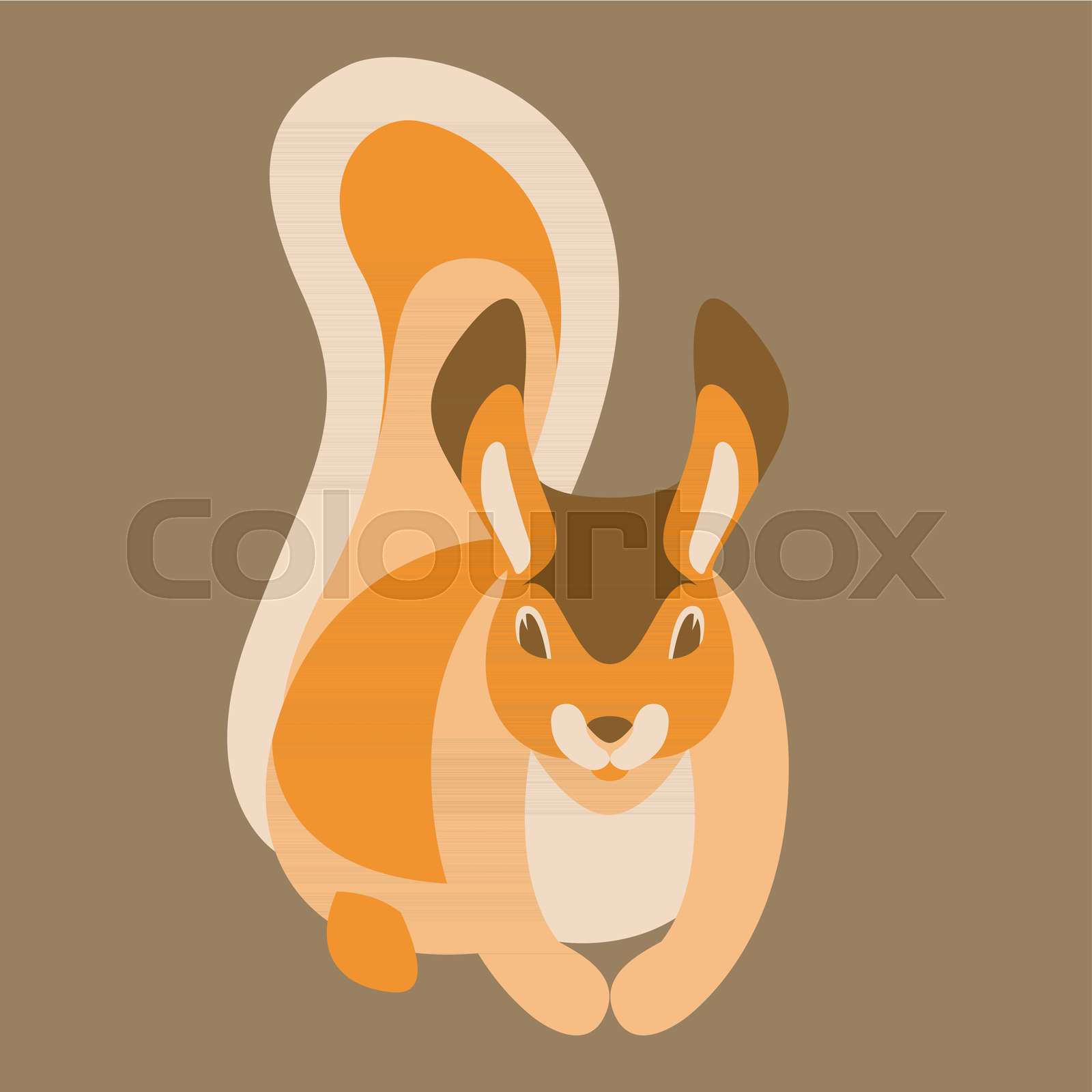 squirrel vector illustration flat style front view | Stock vector ...