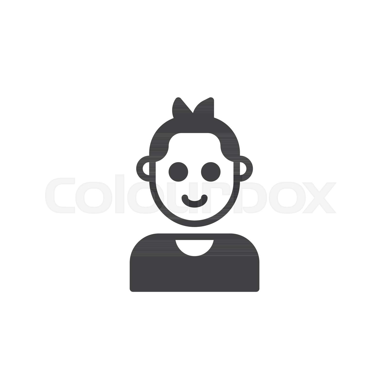 junge, icon, jung | Stock-Vektor | Colourbox
