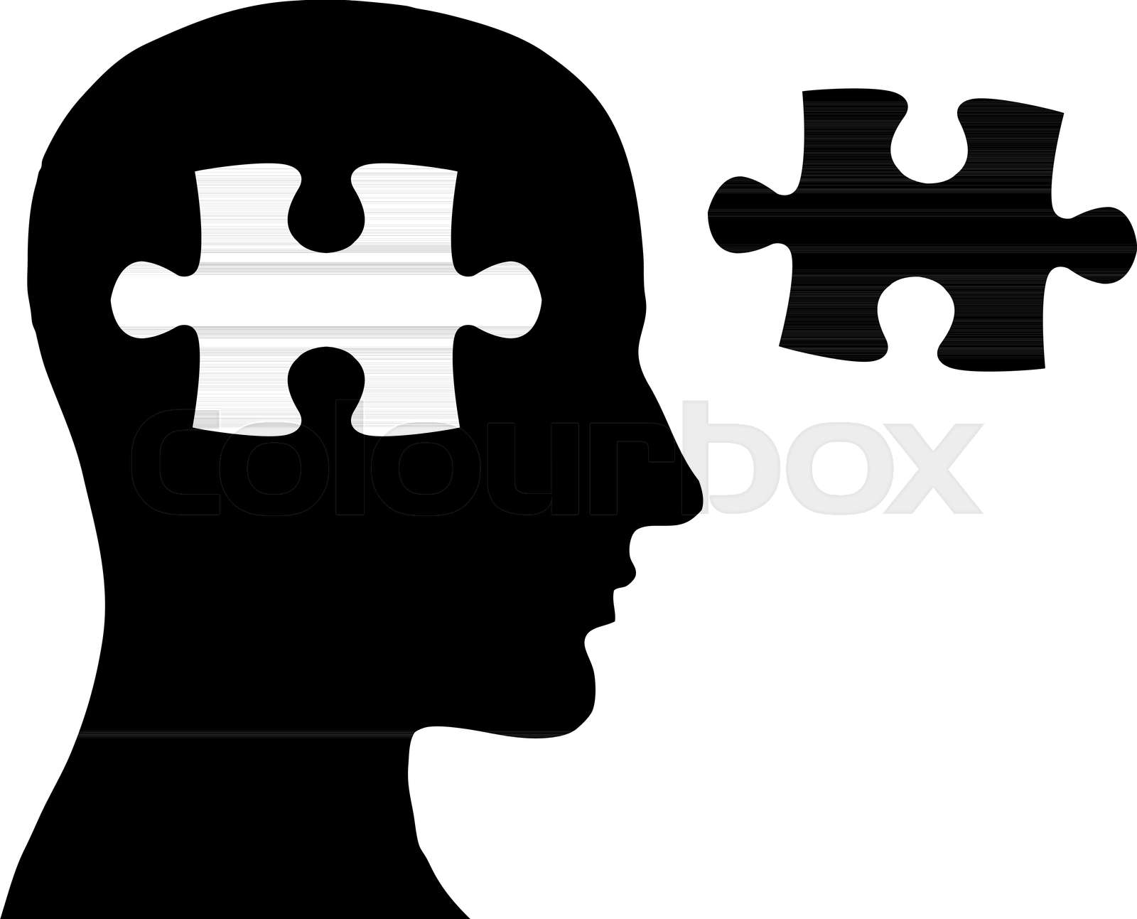 Jigsaw brain | Stock vector | Colourbox