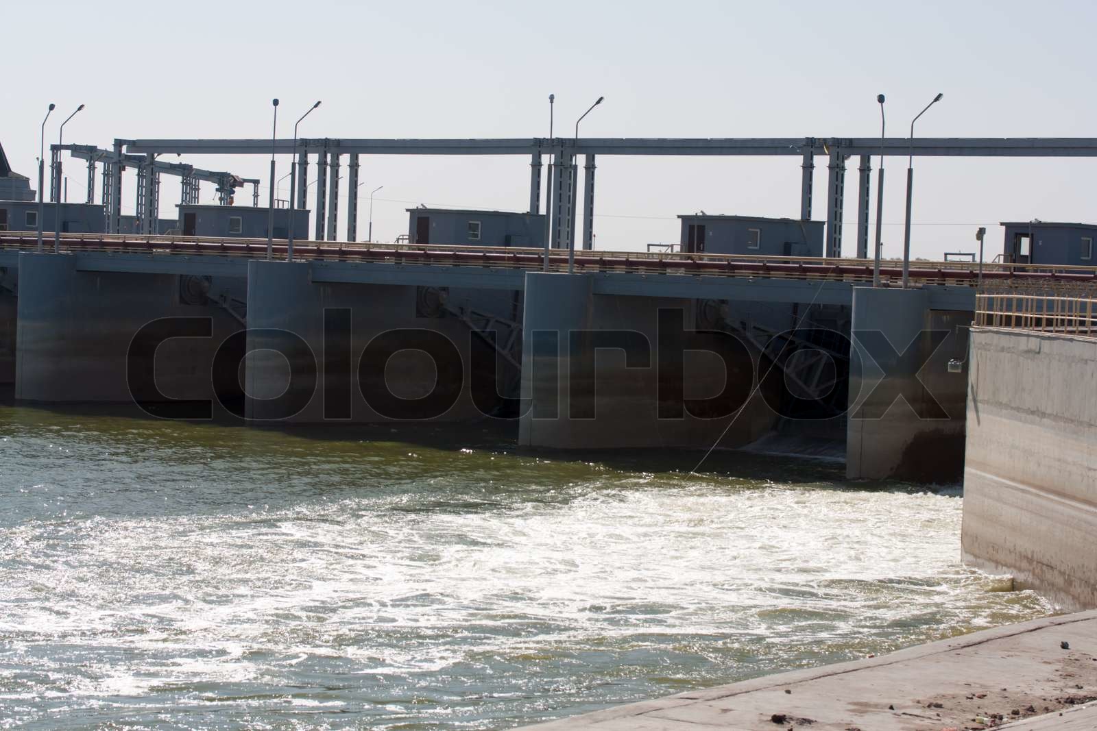 dam on the Syr Darya River Kazakhstan | Stock image | Colourbox