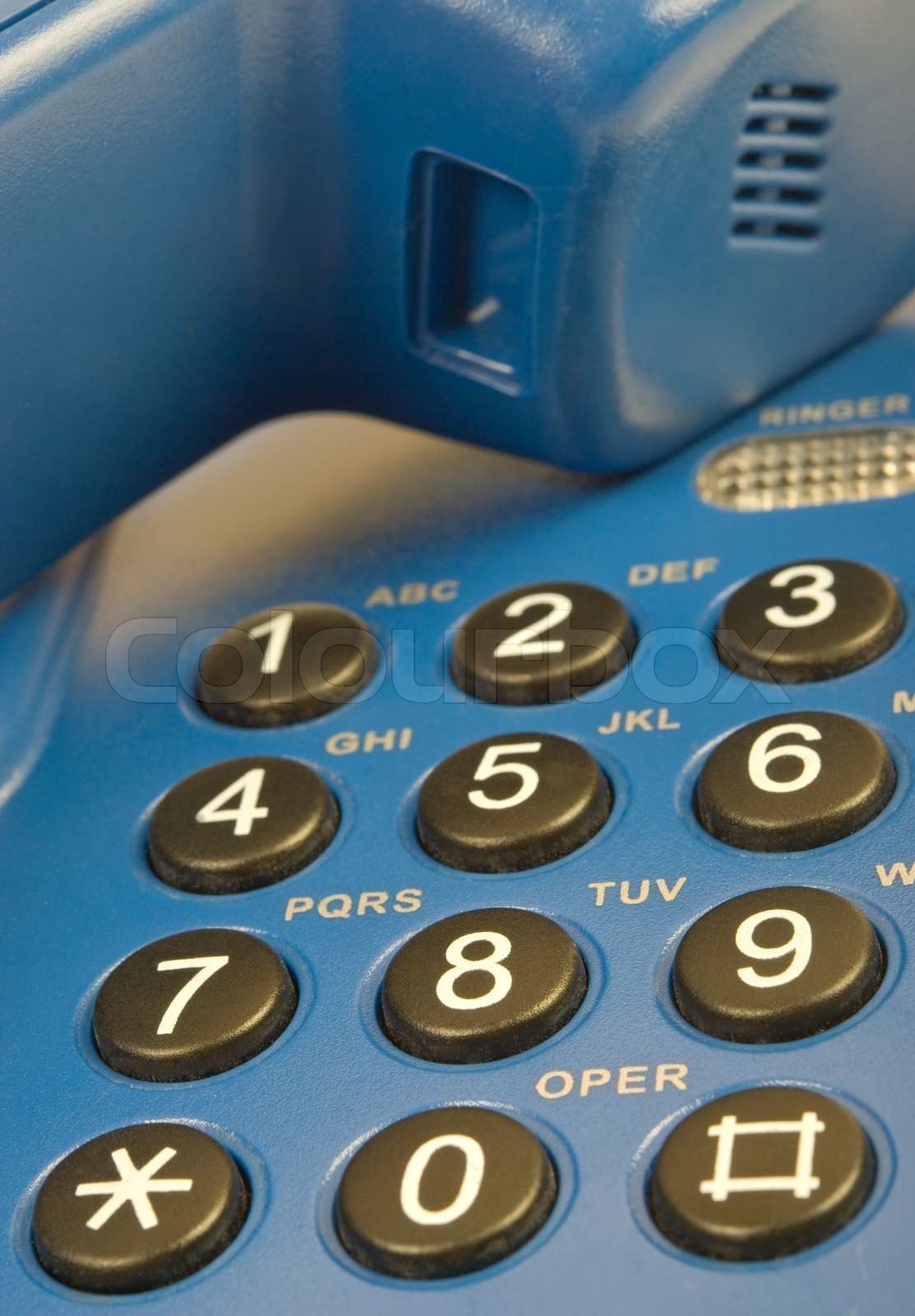 Phone with receiver and buttons | Stock image | Colourbox