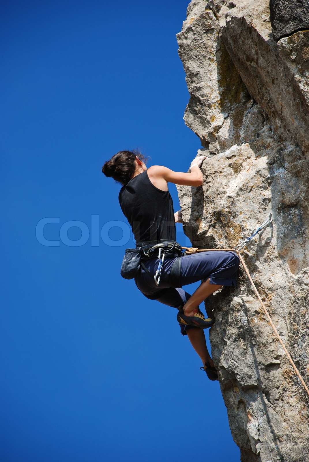 Extreme Sports Die Bergsteiger im Fels Eroberung | Stock Bild | Colourbox