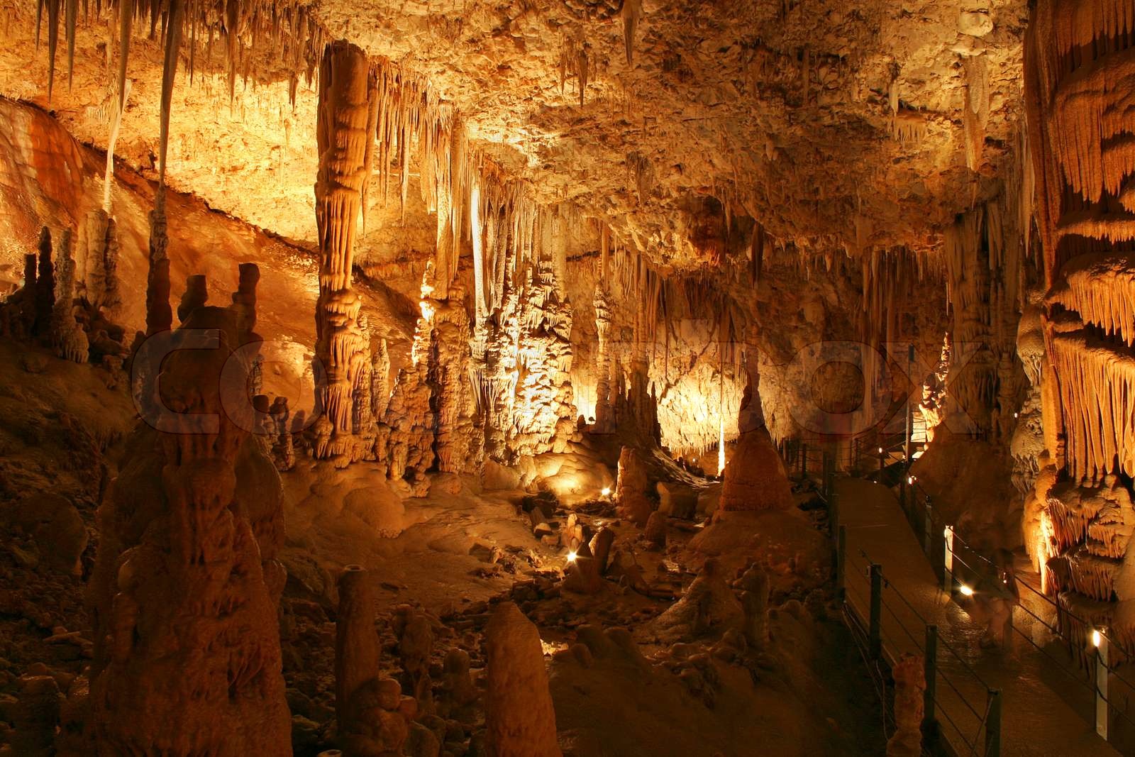 Stalactite and stalagmite cave view | Stock image | Colourbox