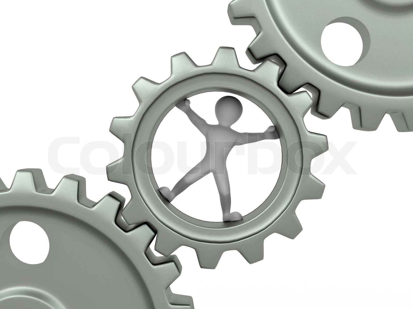 Men in gear on white isolated background | Stock image | Colourbox