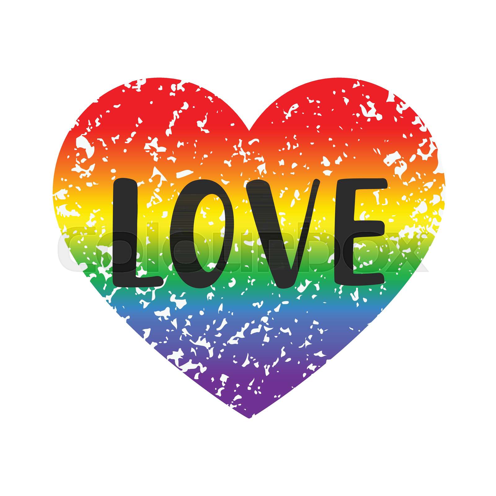 Love gay pride emblem | Stock vector | Colourbox