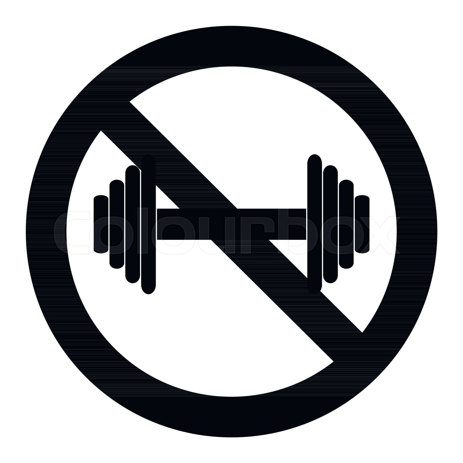No exercise workout symbol | Stock vector | Colourbox