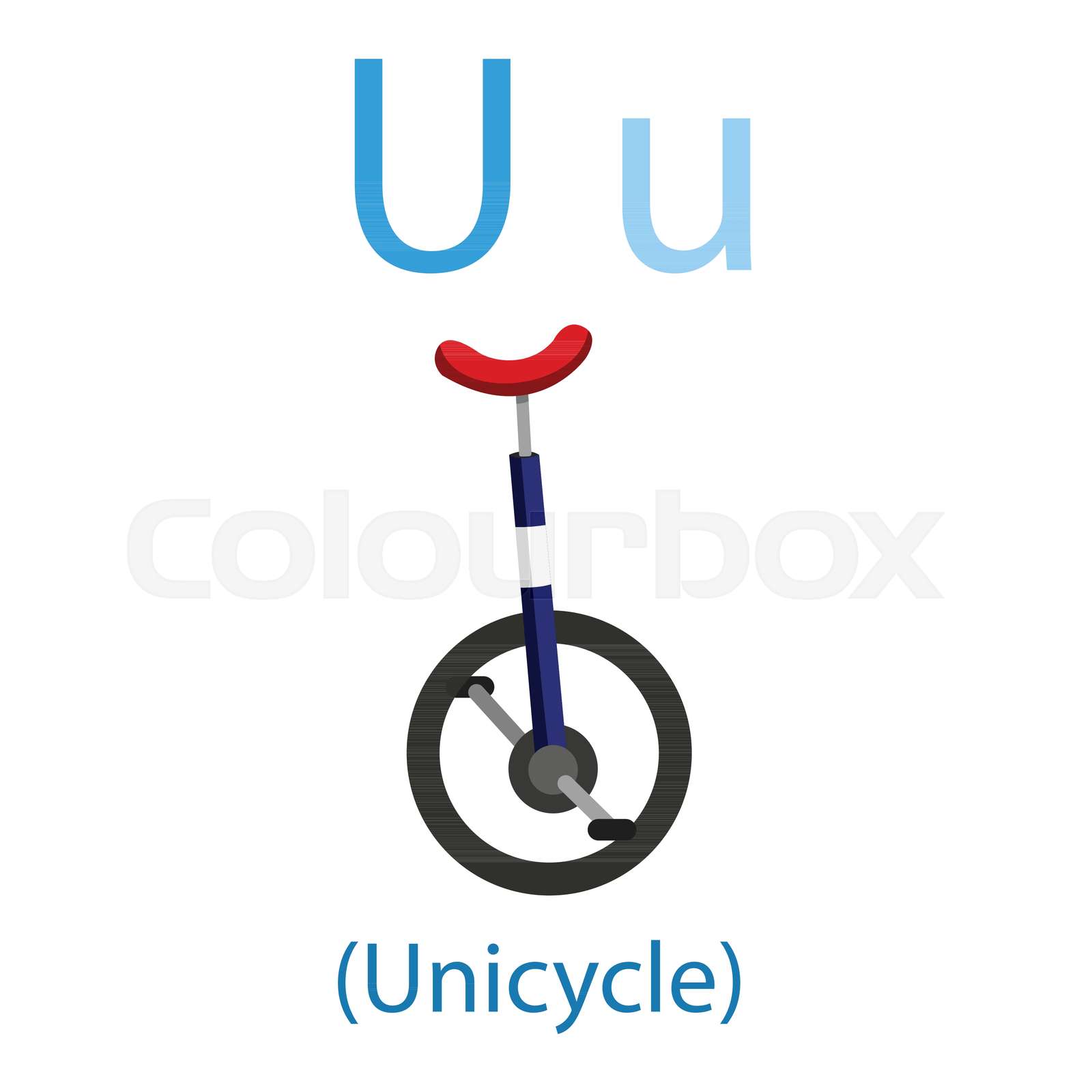 Illustrator of U for Unicycle | Stock vector | Colourbox