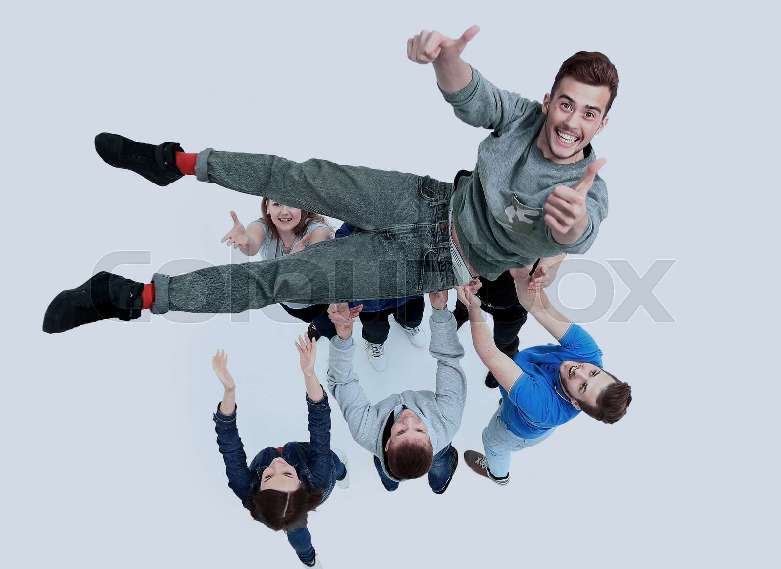 group of young people congratulating each other | Stock image | Colourbox