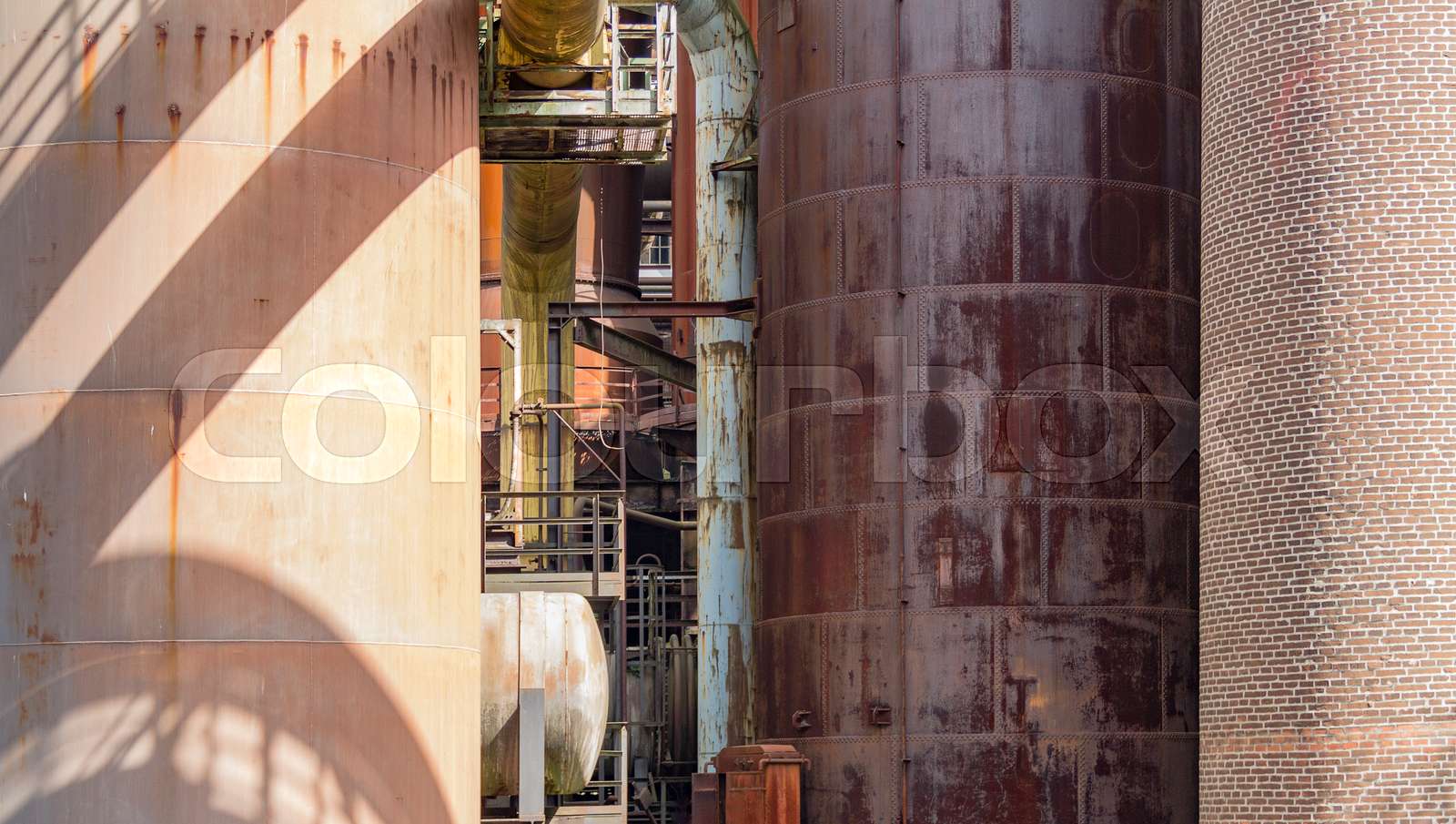 rundown industrial scenery | Stock image | Colourbox