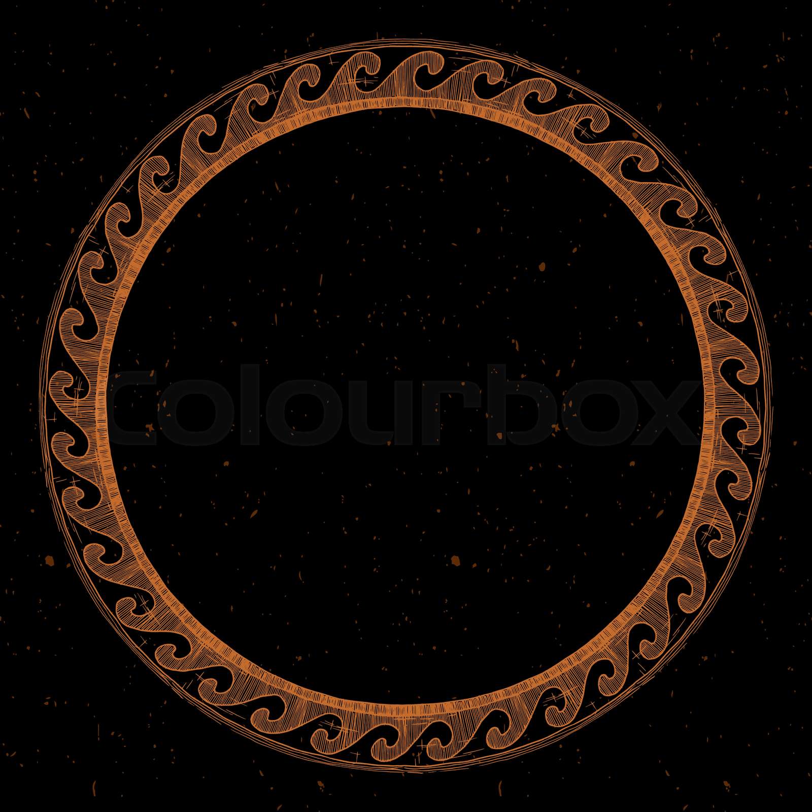 Ancient Greek round ornament. | Stock vector | Colourbox