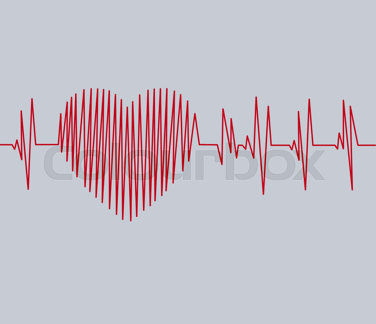 Cardiogram pulse trace and heart concept for cardiovascular medical ...