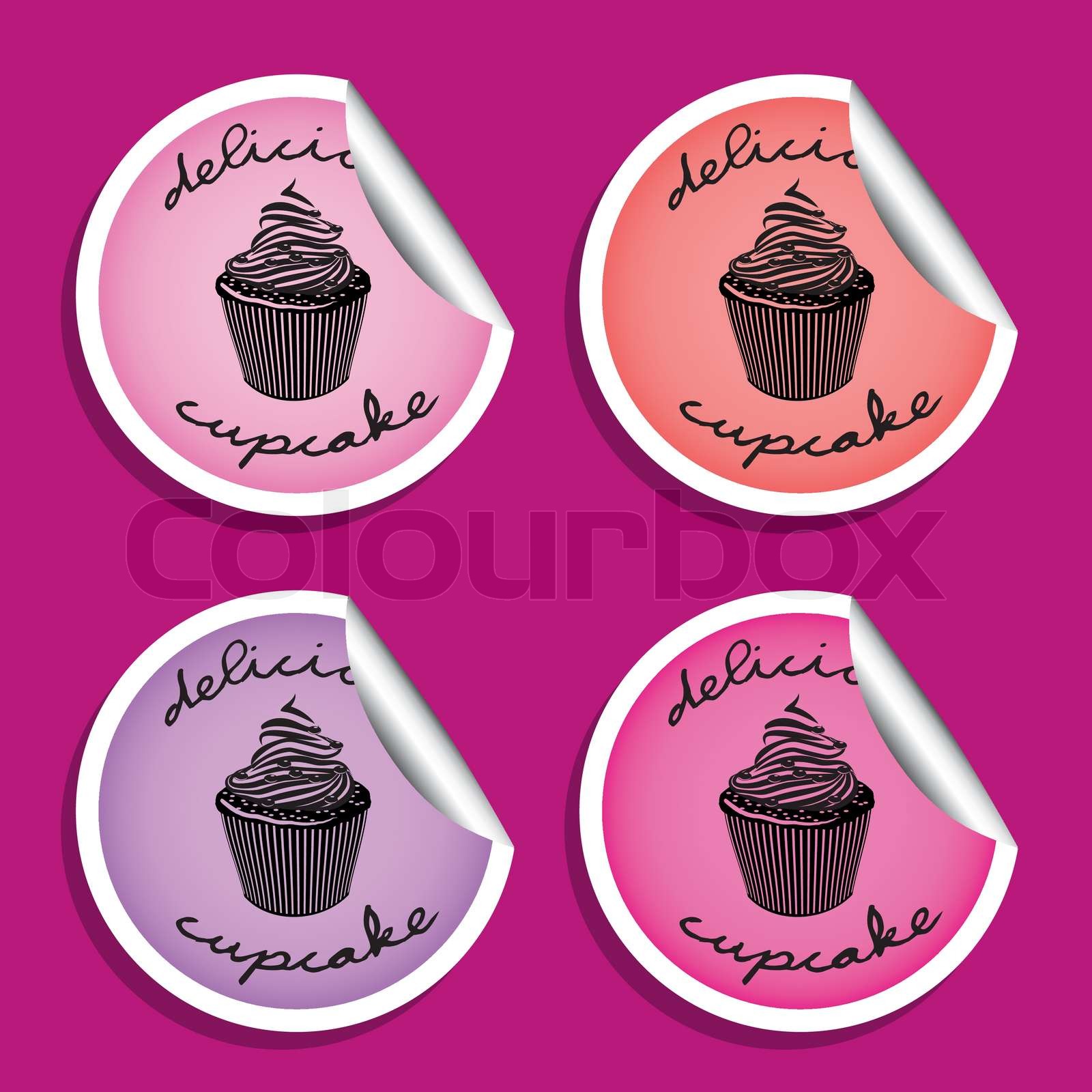 kuchen sticker | Stock-Vektor | Colourbox