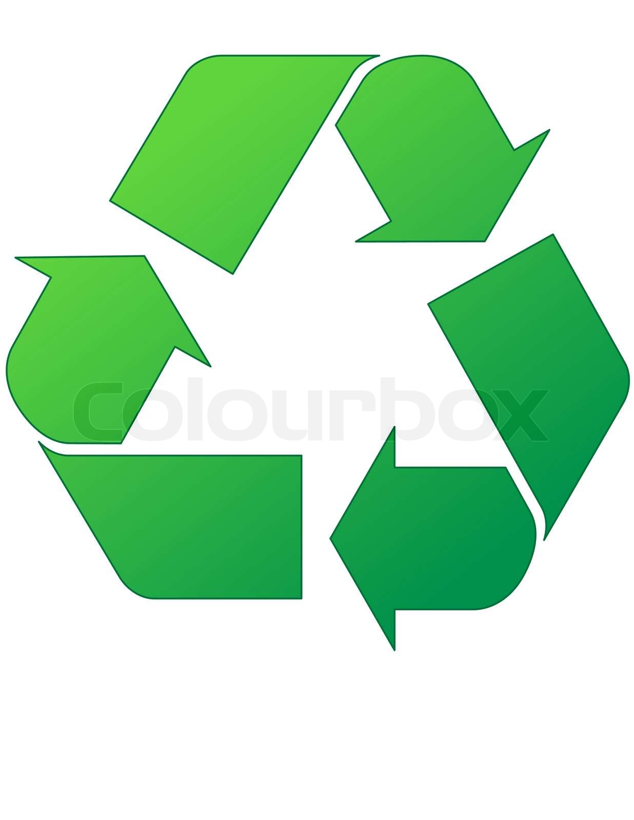 Grøn genbrugssymbol | Stock vektor | Colourbox