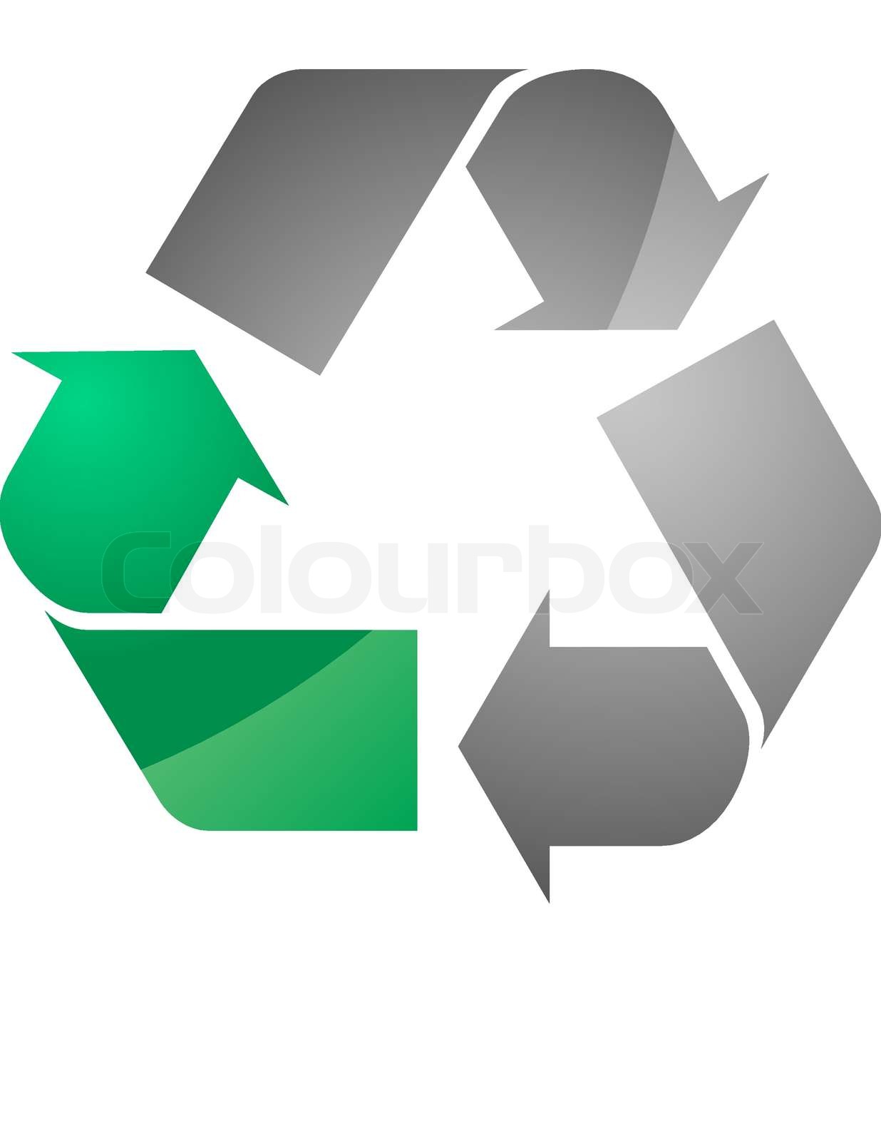 Grøn genbrugssymbol | Stock vektor | Colourbox