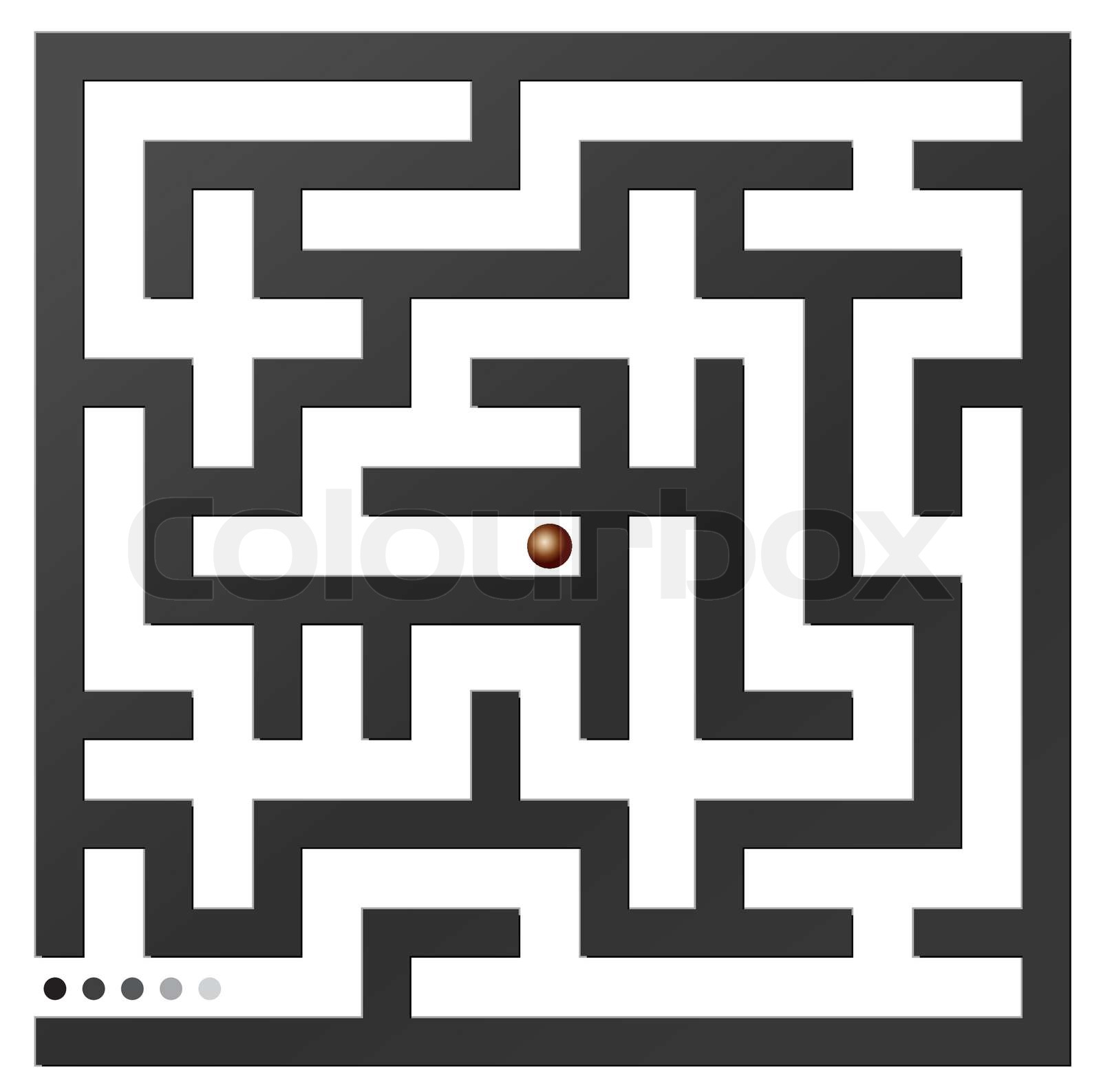 Gray maze Vector illustration | Stock vector | Colourbox