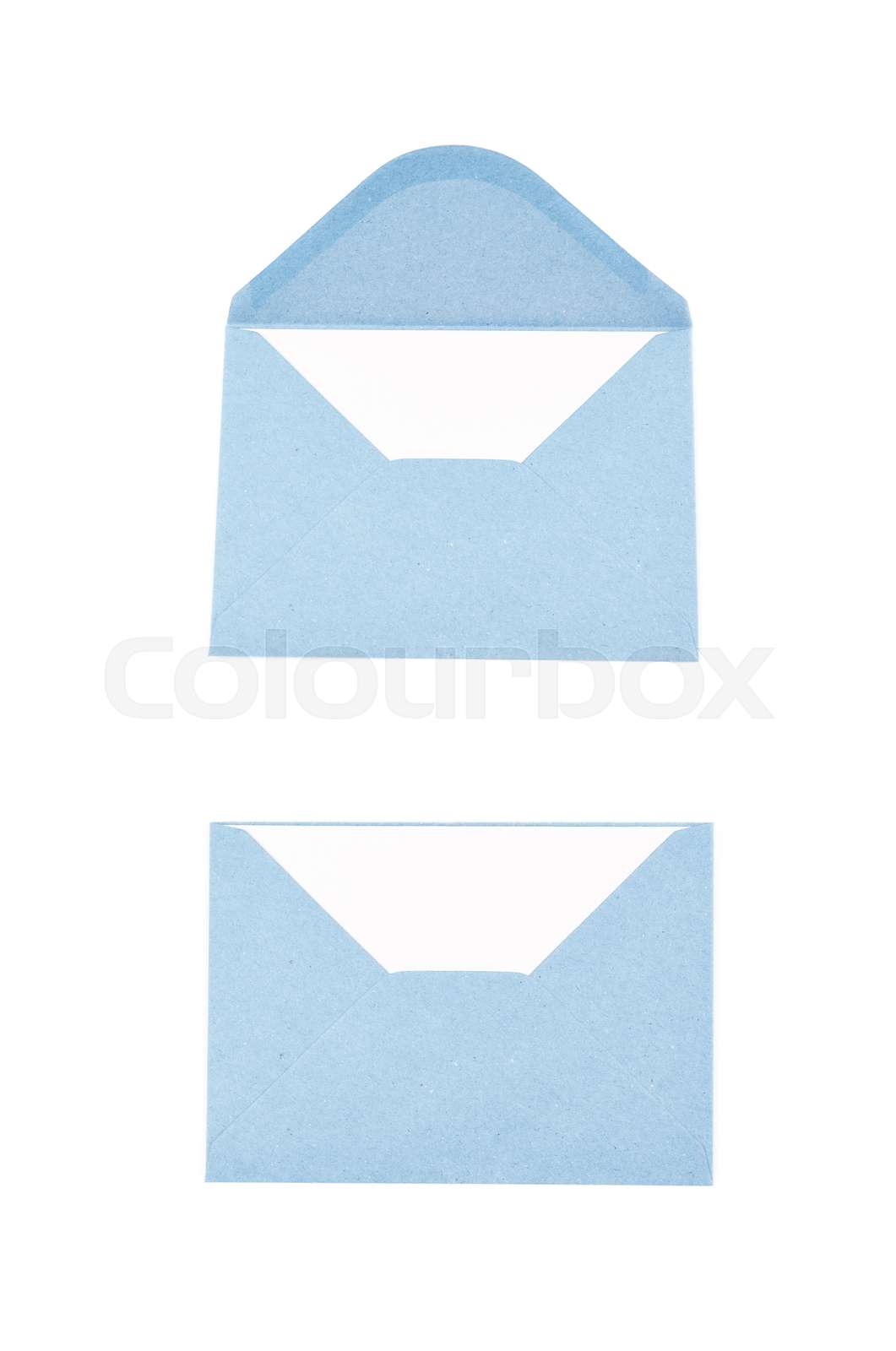 Blue paper envelope isolated | Stock image | Colourbox