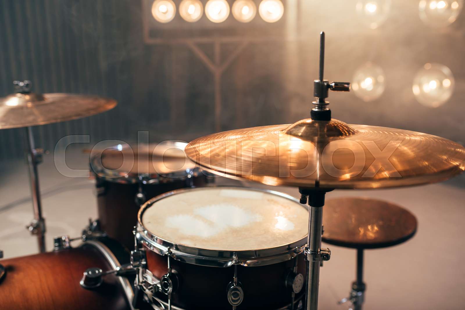 Drum kit, percussion instrument, beat set, nobody | Stock image | Colourbox
