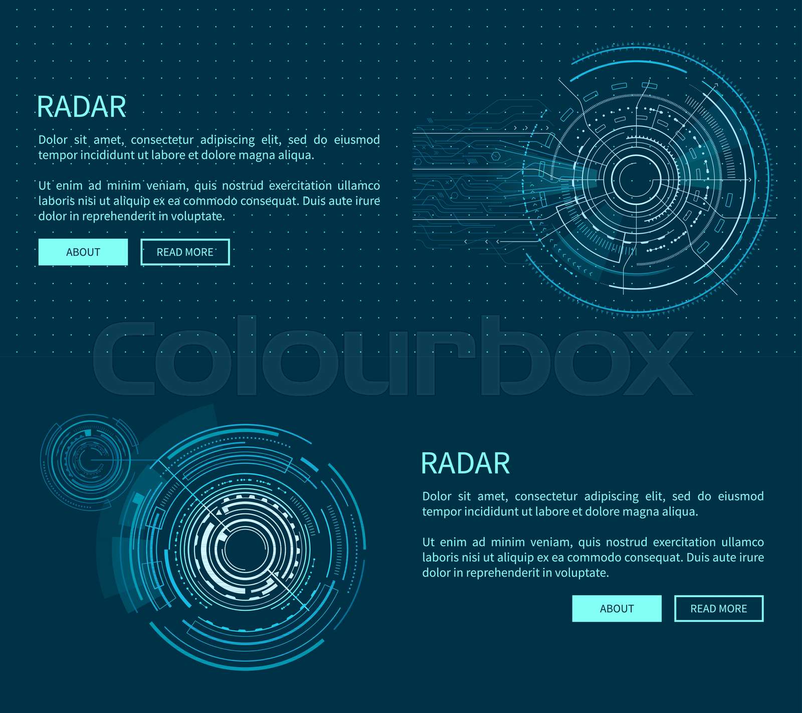 Radar Layout with Many Figures Vector Illustration | Stock vector ...