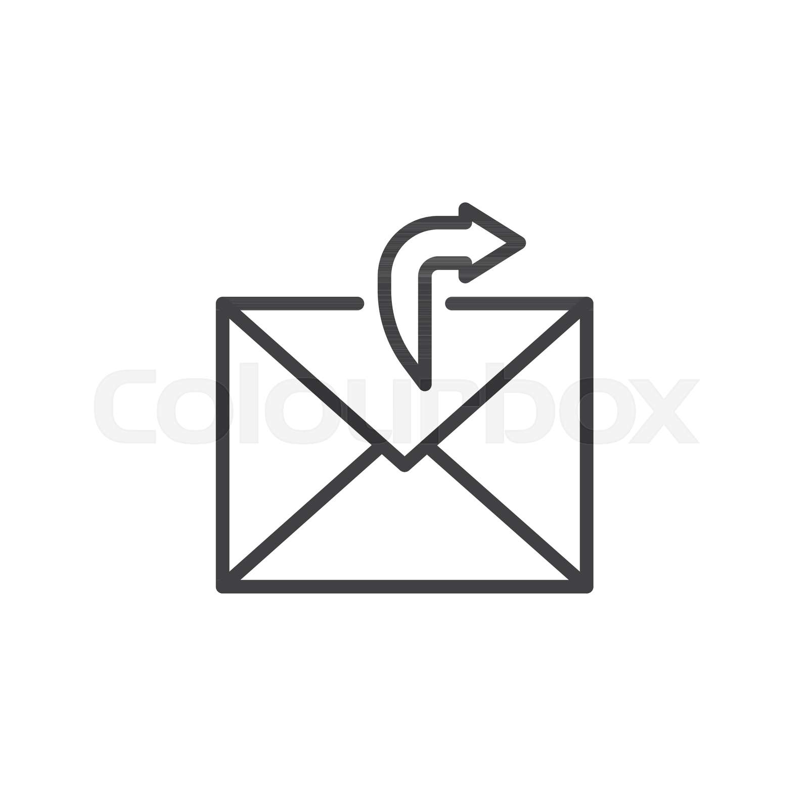 absenden, illustration, postausgang | Stock-Vektor | Colourbox