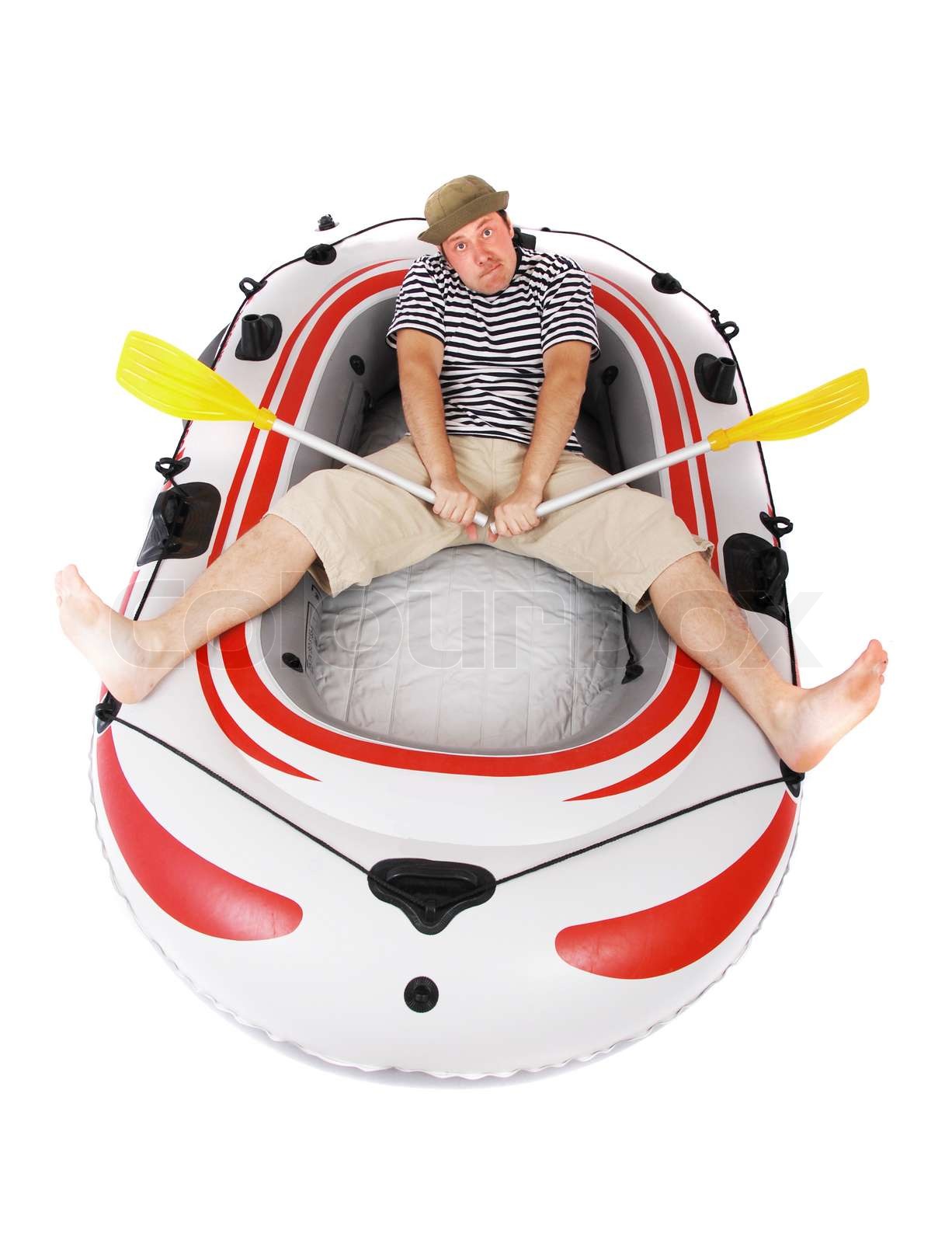 sailor in the rubber boat | Stock image | Colourbox