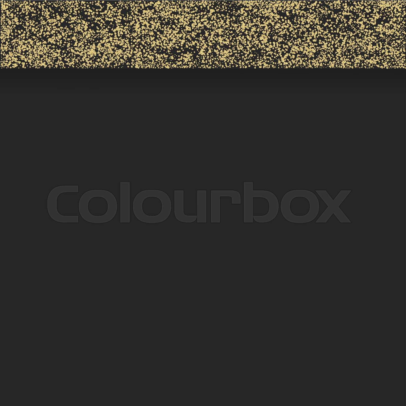 Gold border on black Vector | Stock vector | Colourbox