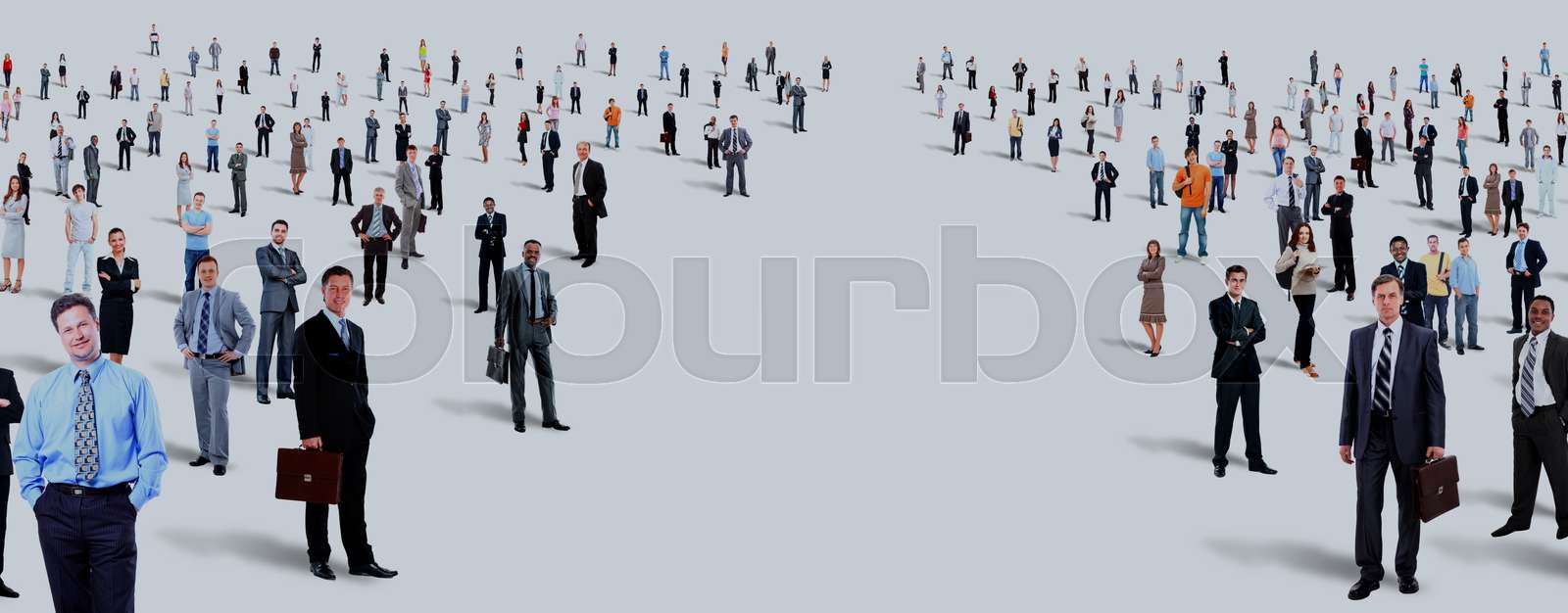 two groups of people. | Stock image | Colourbox