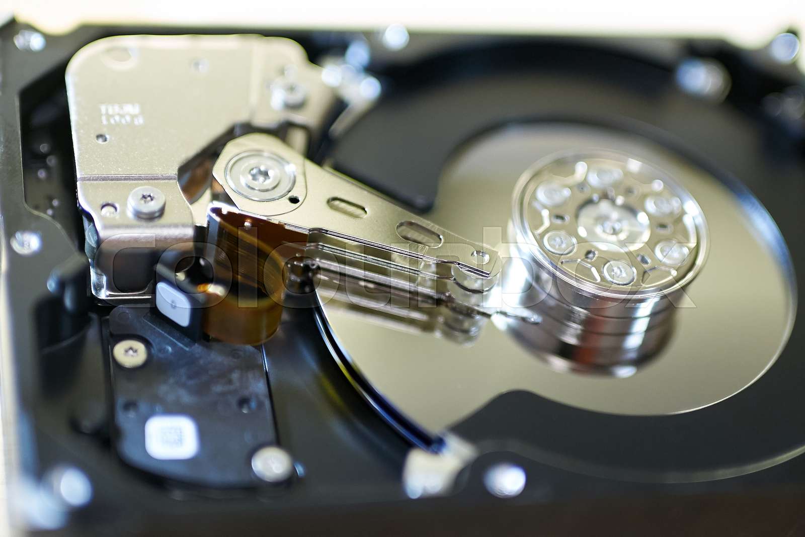 Internals of SATA hard disk drive | Stock image | Colourbox