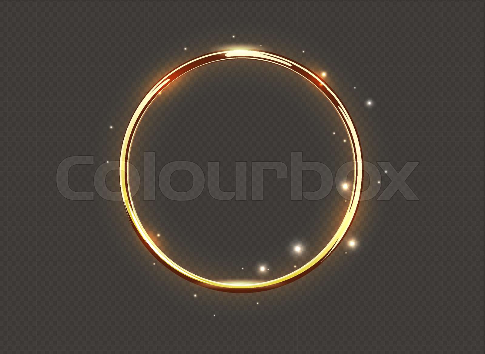 Abstract luxury golden glow ring on transparent background. Vector ...