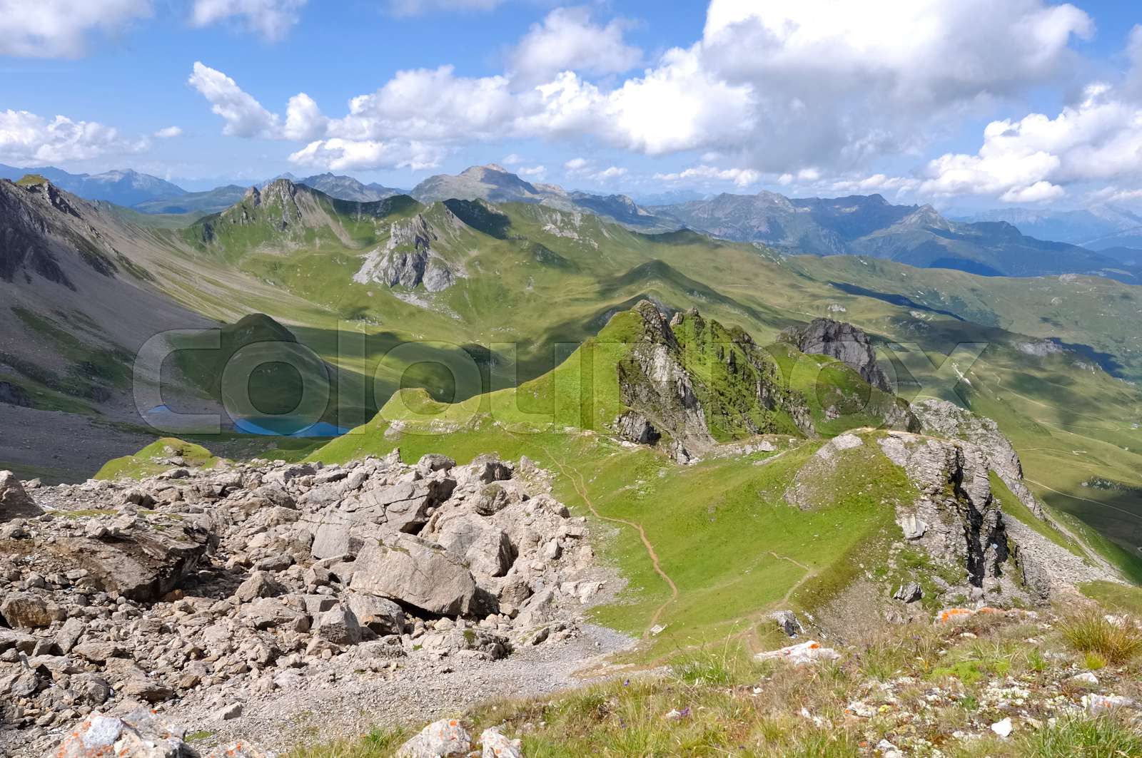 rocky and greenery mountain | Stock image | Colourbox