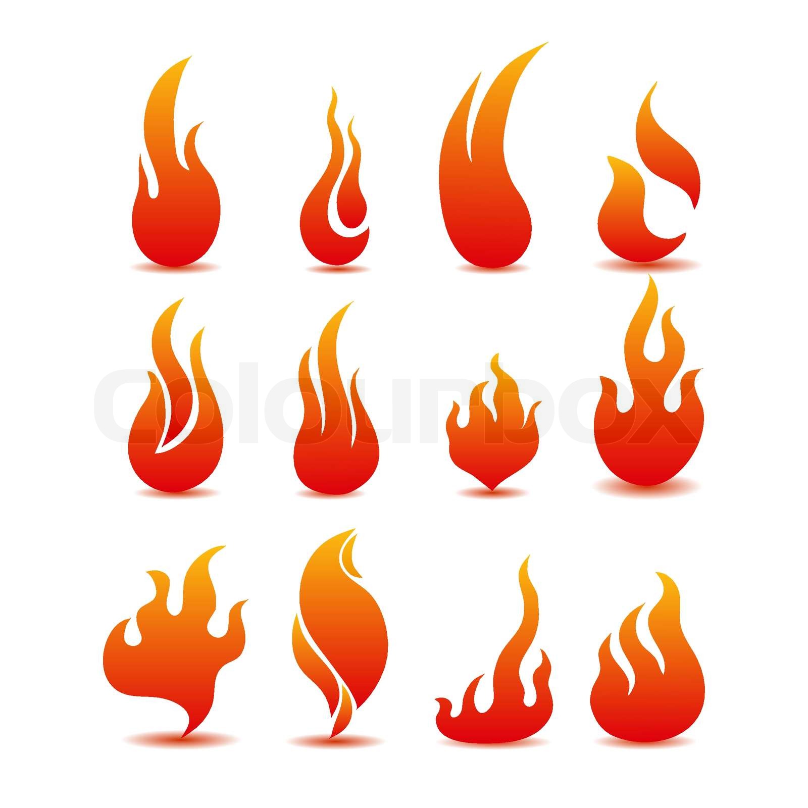 Collection of fire icons | Stock vector | Colourbox