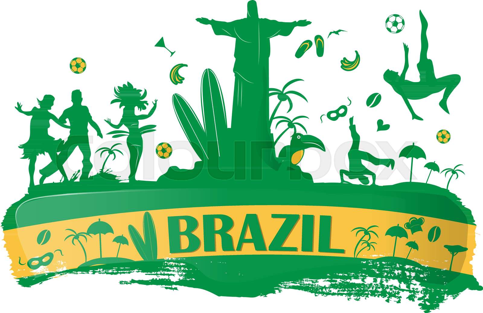 brazil banner with icon | Stock vector | Colourbox