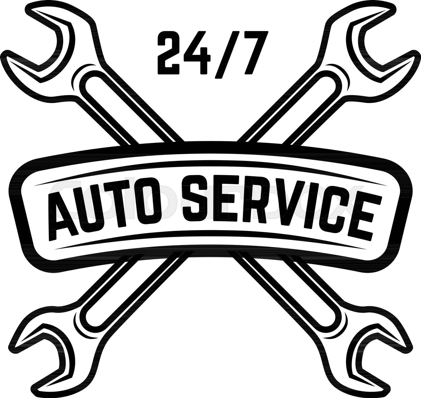 Auto service. Service station. Car repair. Design element for logo ...