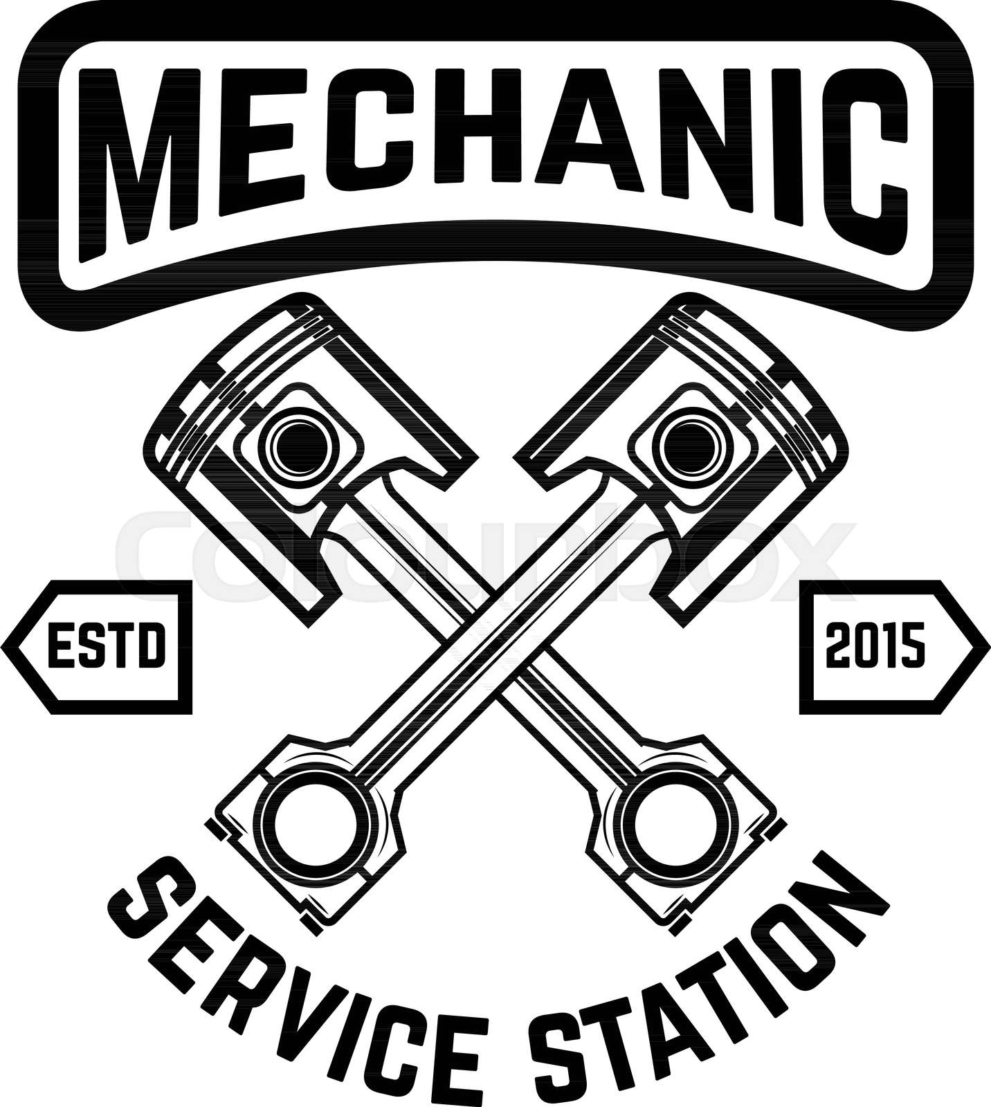 Auto service. Service station. Car repair. Design element for logo ...