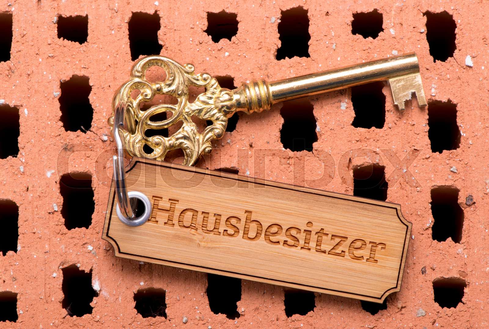 single house key as symbol for your new home | Stock image | Colourbox