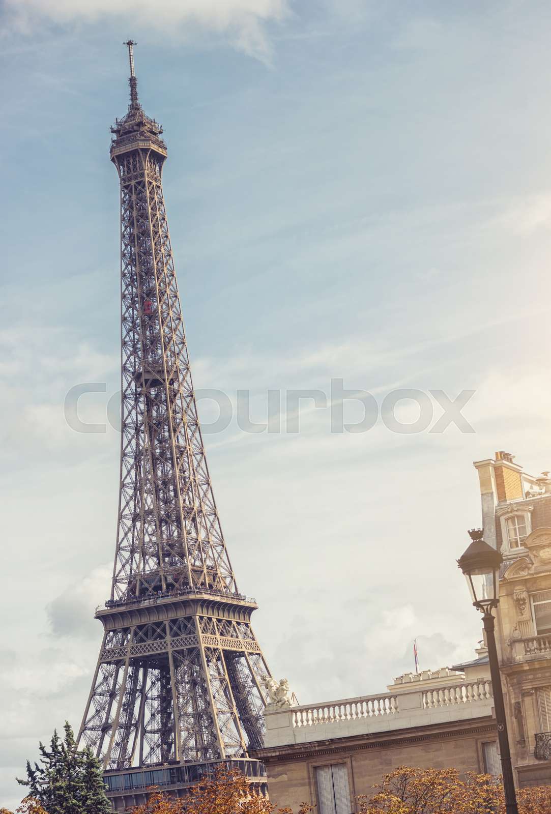 The Eiffel tower at sunrise in Paris France | Stock image | Colourbox