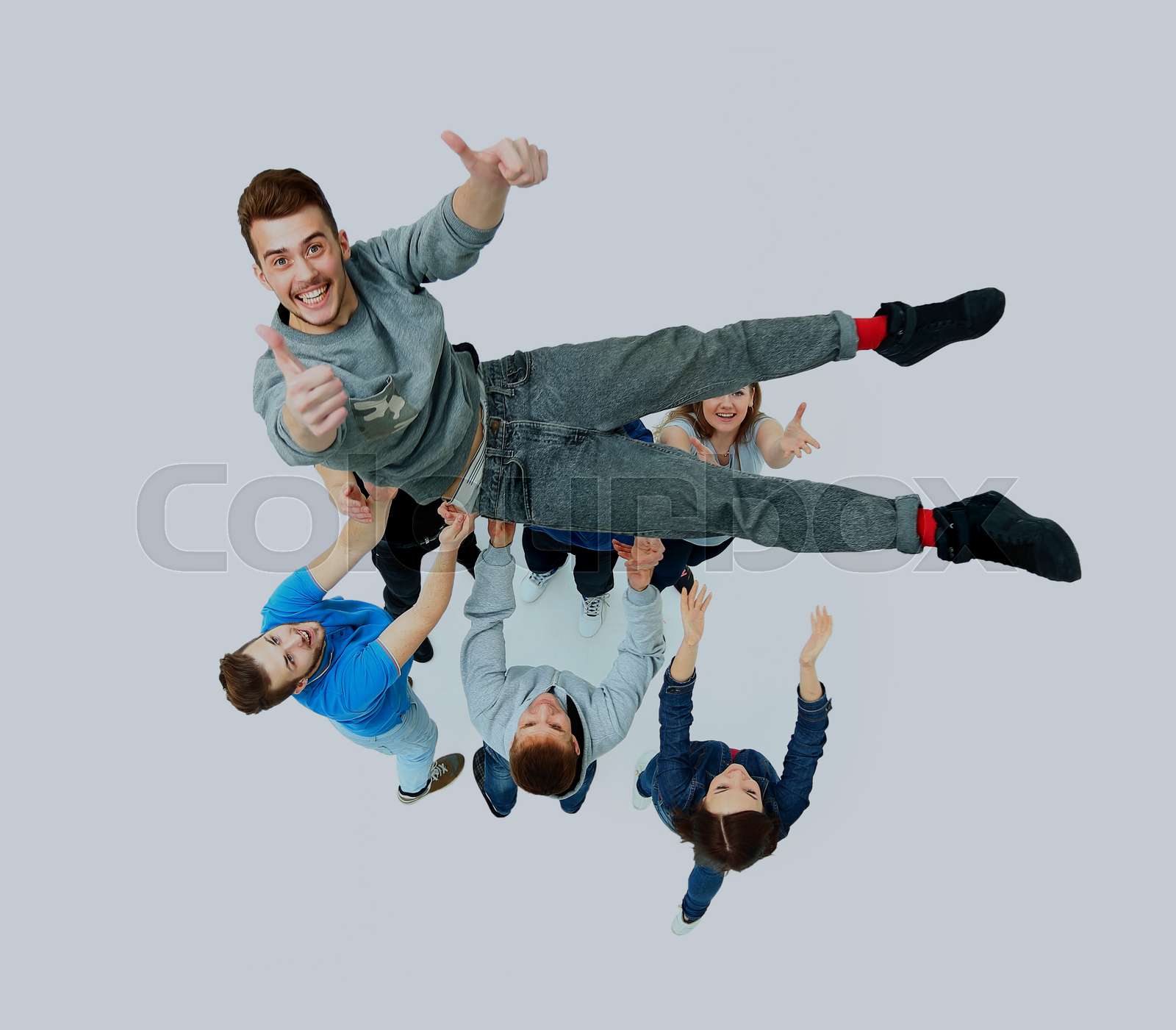 group of young people congratulating each other. | Stock image | Colourbox