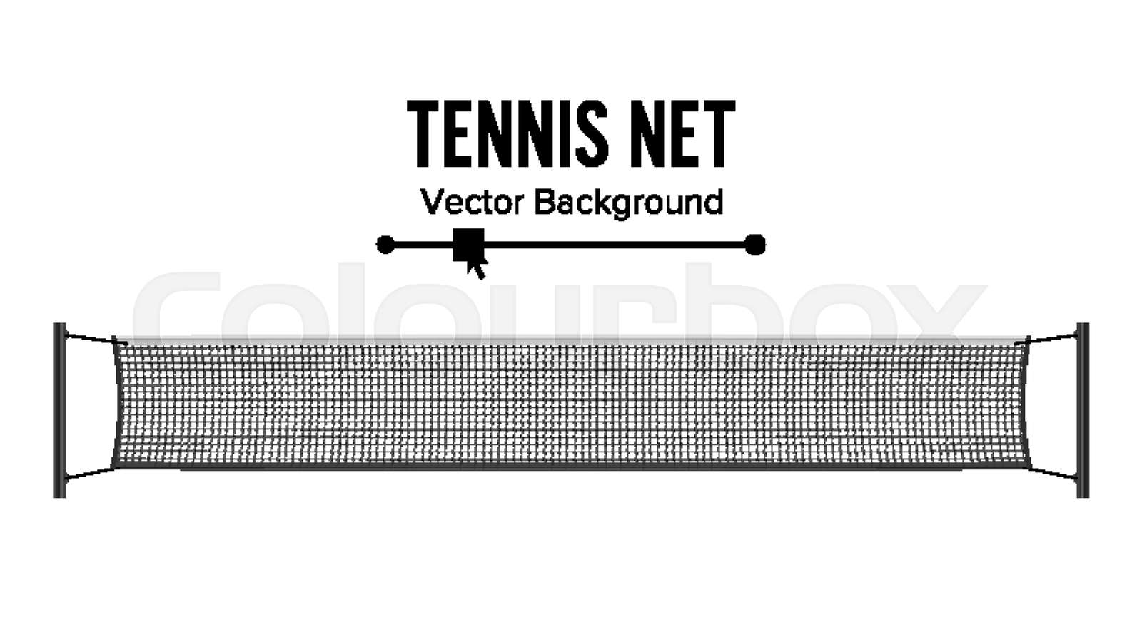Tennis Net. Realistic Net Used In The Sport Game Of Tennis. Isolated On ...