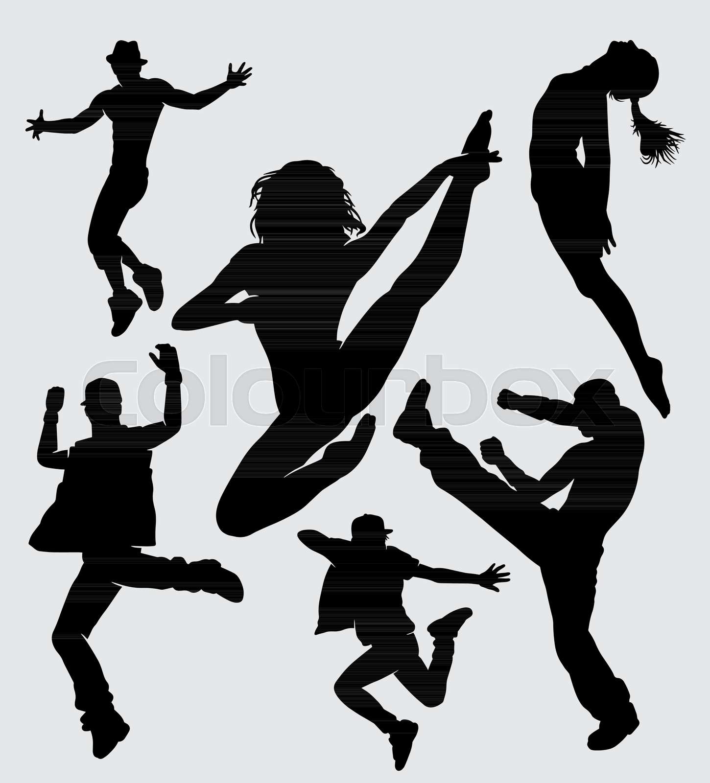 Dance male and female gesture silhouette Good use for symbol, logo, web ...