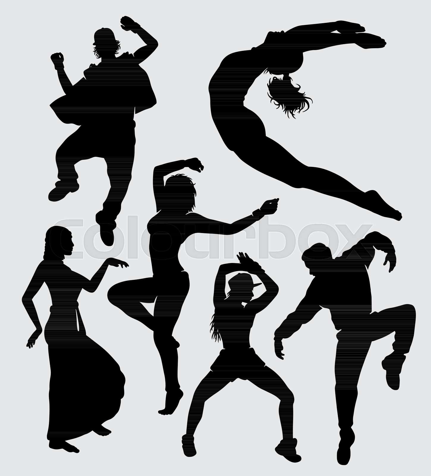 Dance male and female gesture silhouette Good use for symbol, logo, web ...