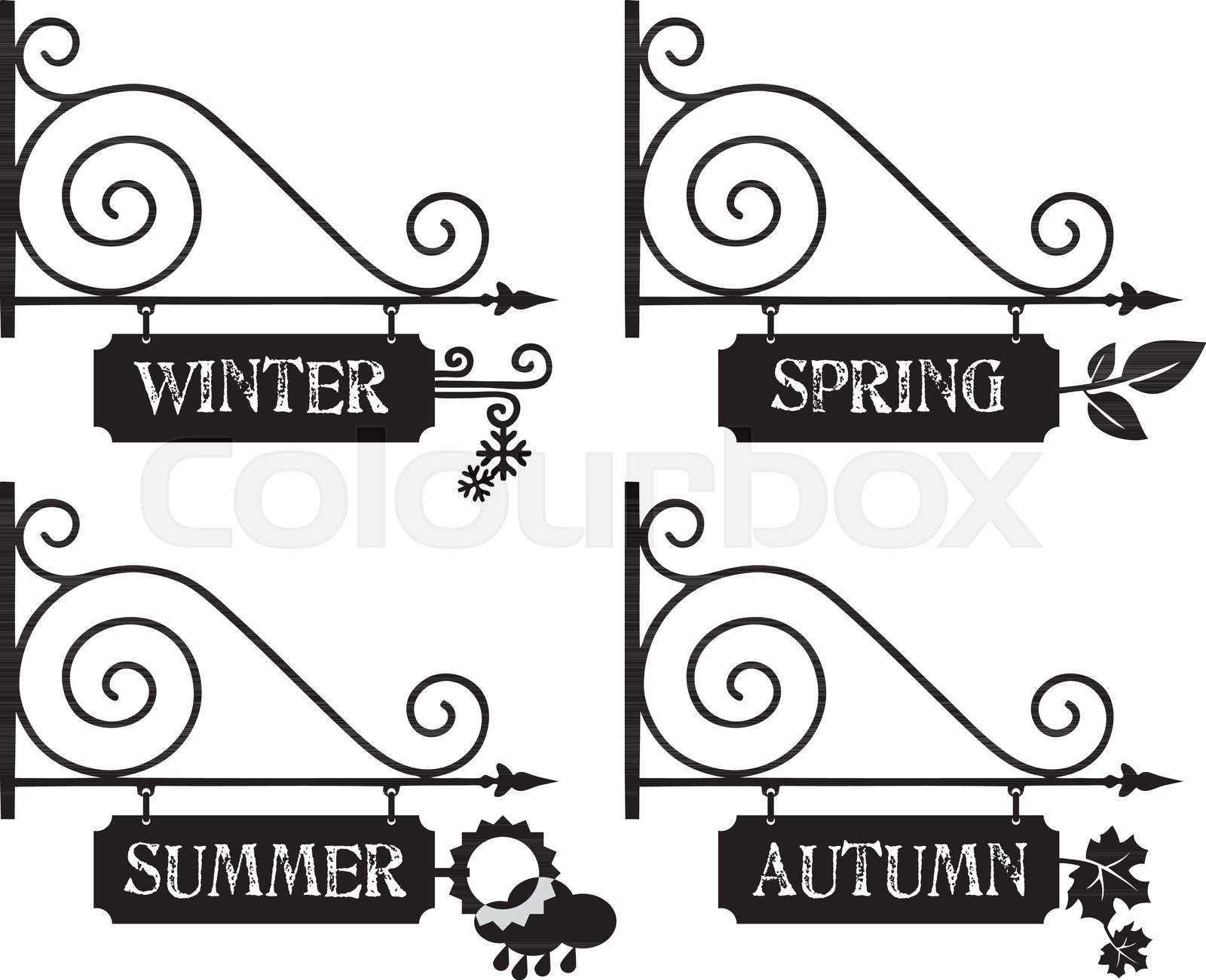 Time of year | Stock vector | Colourbox