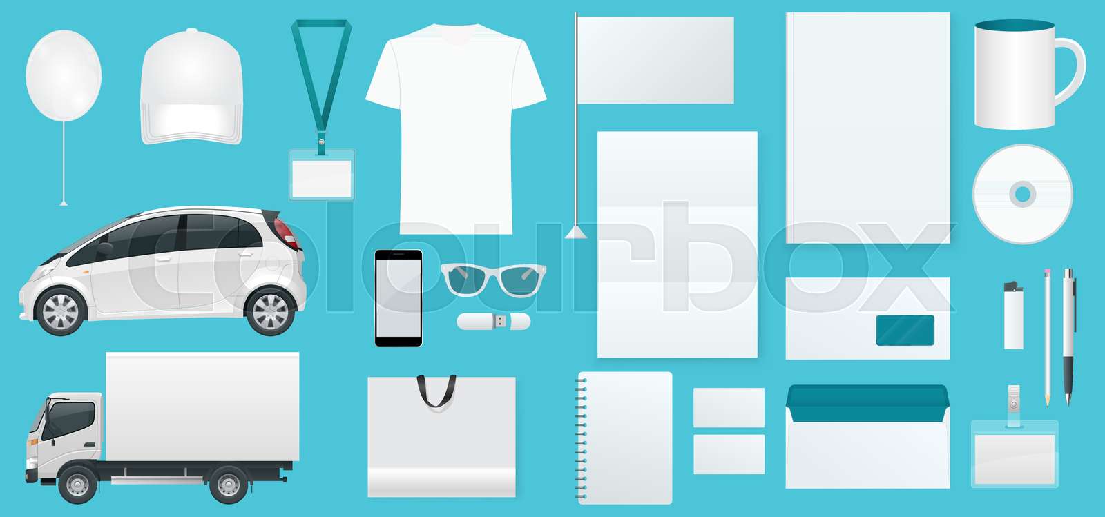 Corporate identity template set. Branding design. Blank white template ...