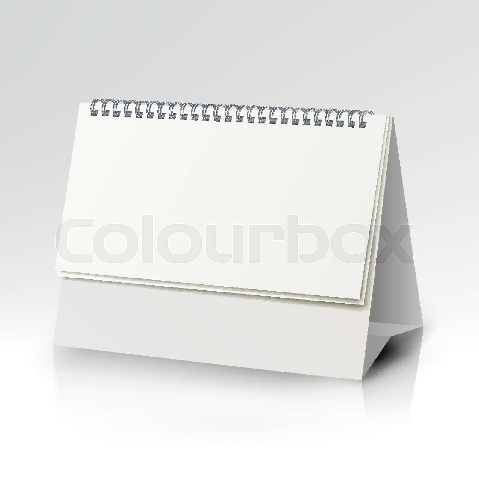 Spiral Calendar Vector Template. Vertical Table Calendar With Blank ...