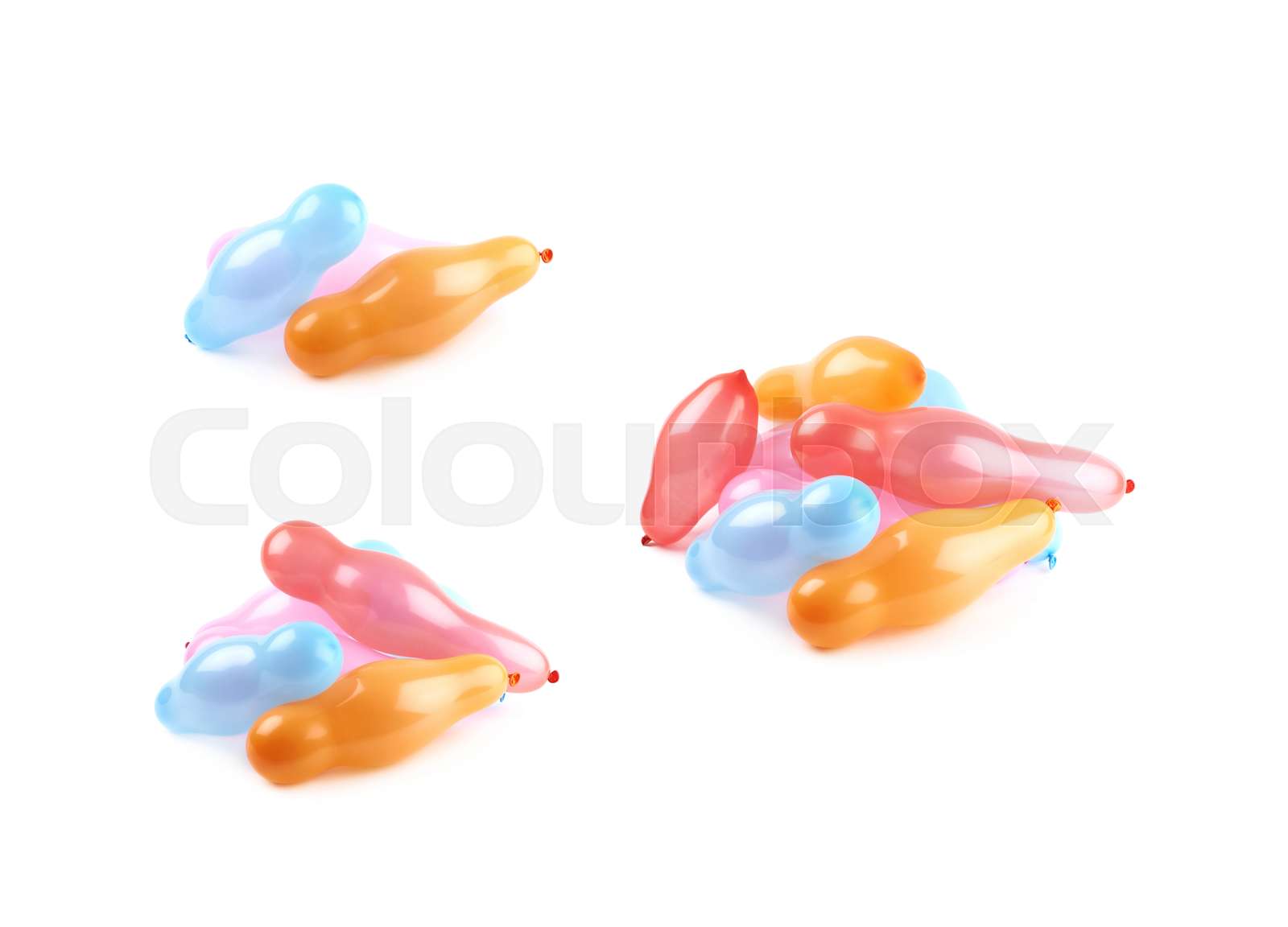 Pile Of Multiple Blown Balloons Isolated Stock Image Colourbox