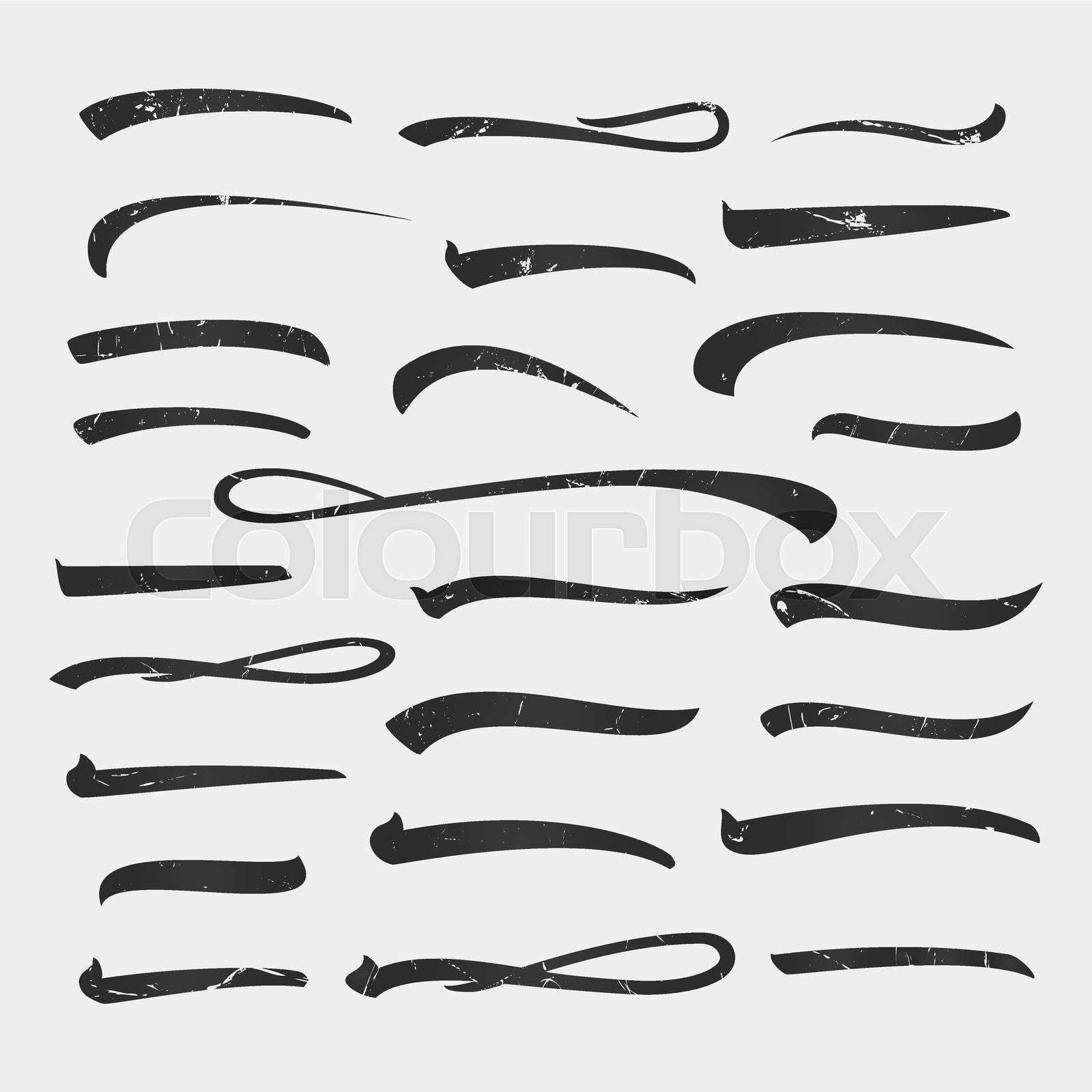 Set of White Underline Lettering Lines Isolated on Background For Your ...