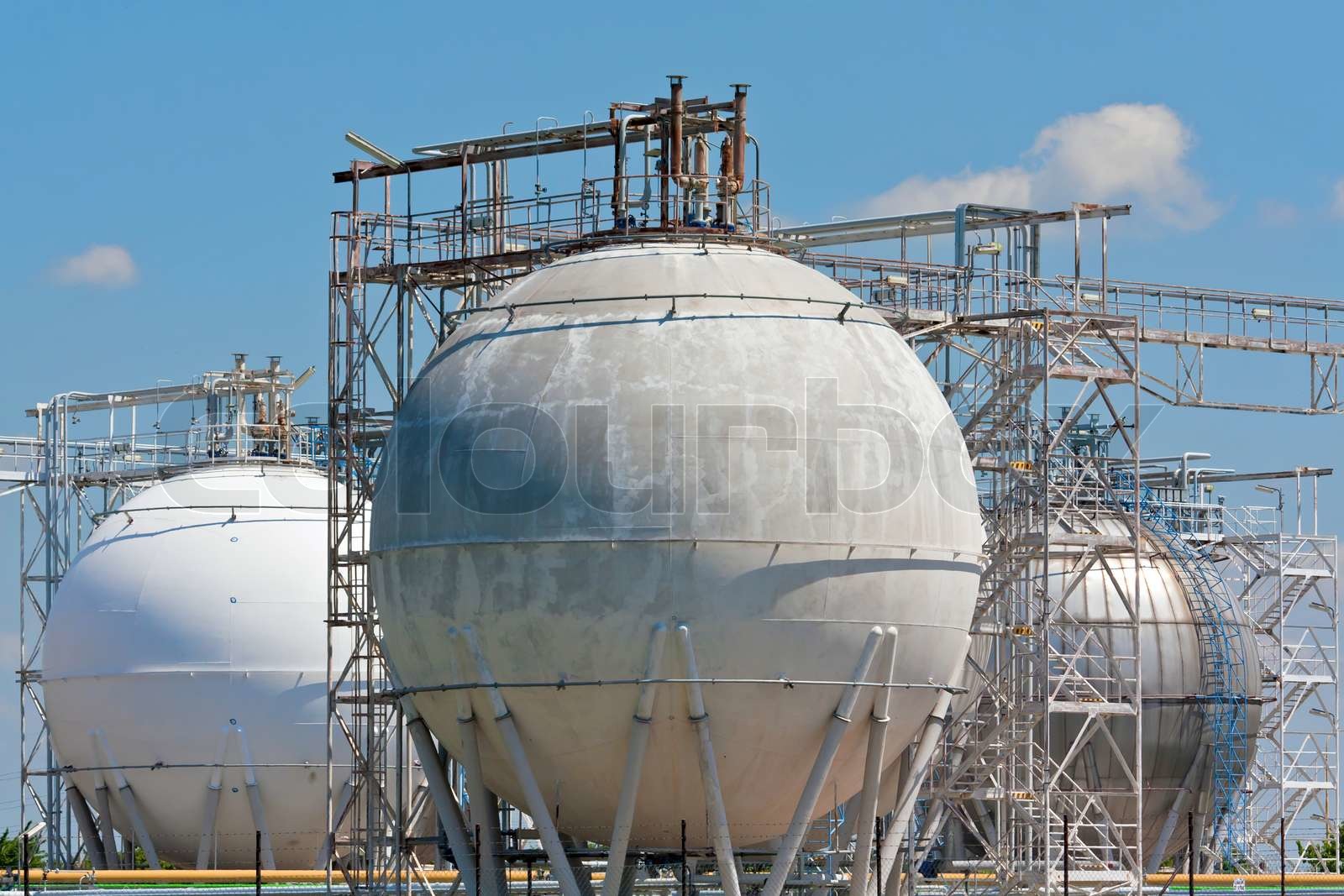 refinery storage tanks | Stock image | Colourbox