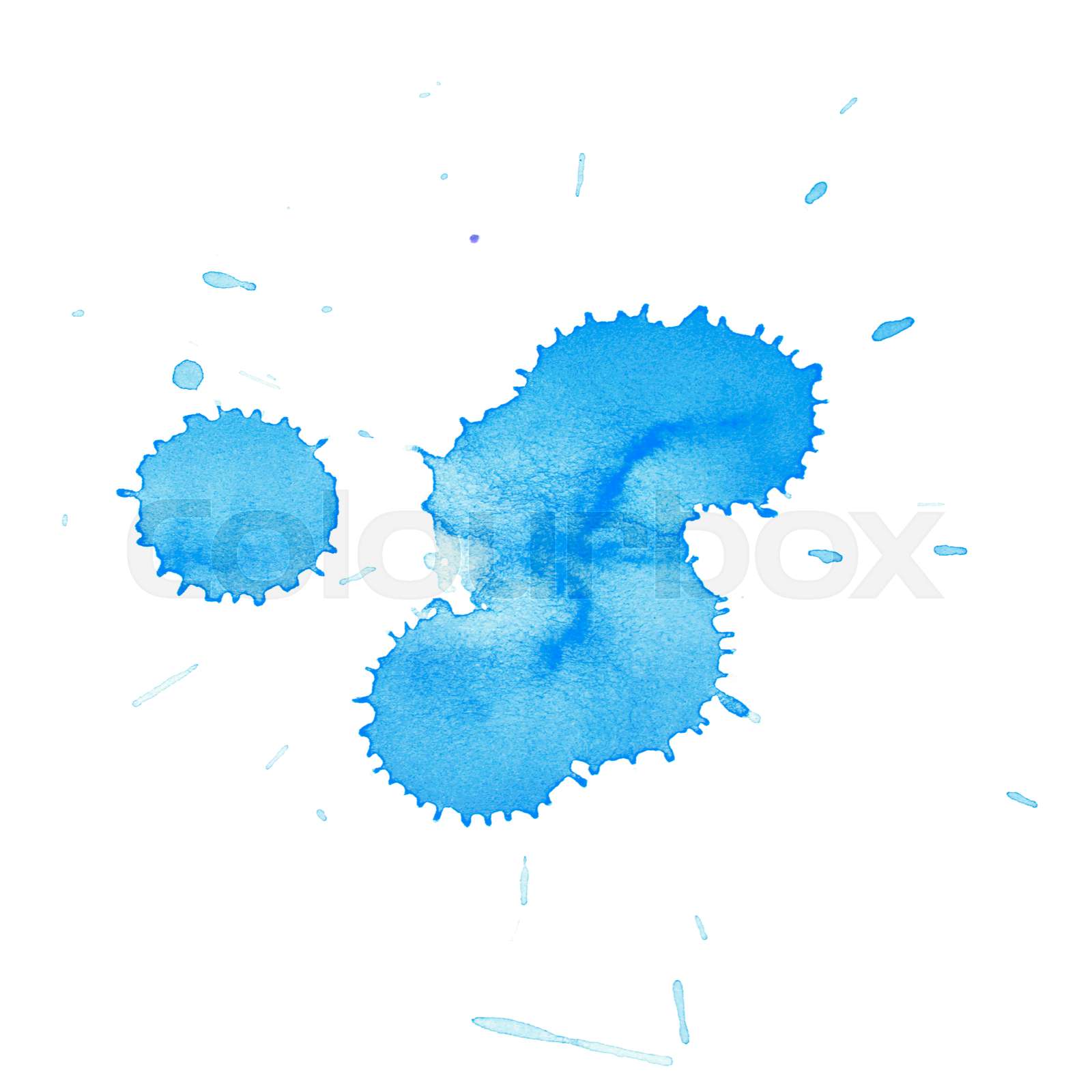 Watercolor drop stain isolated | Stock image | Colourbox