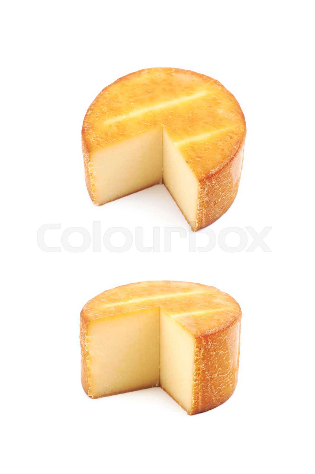 Wheel of cheese isolated | Stock image | Colourbox
